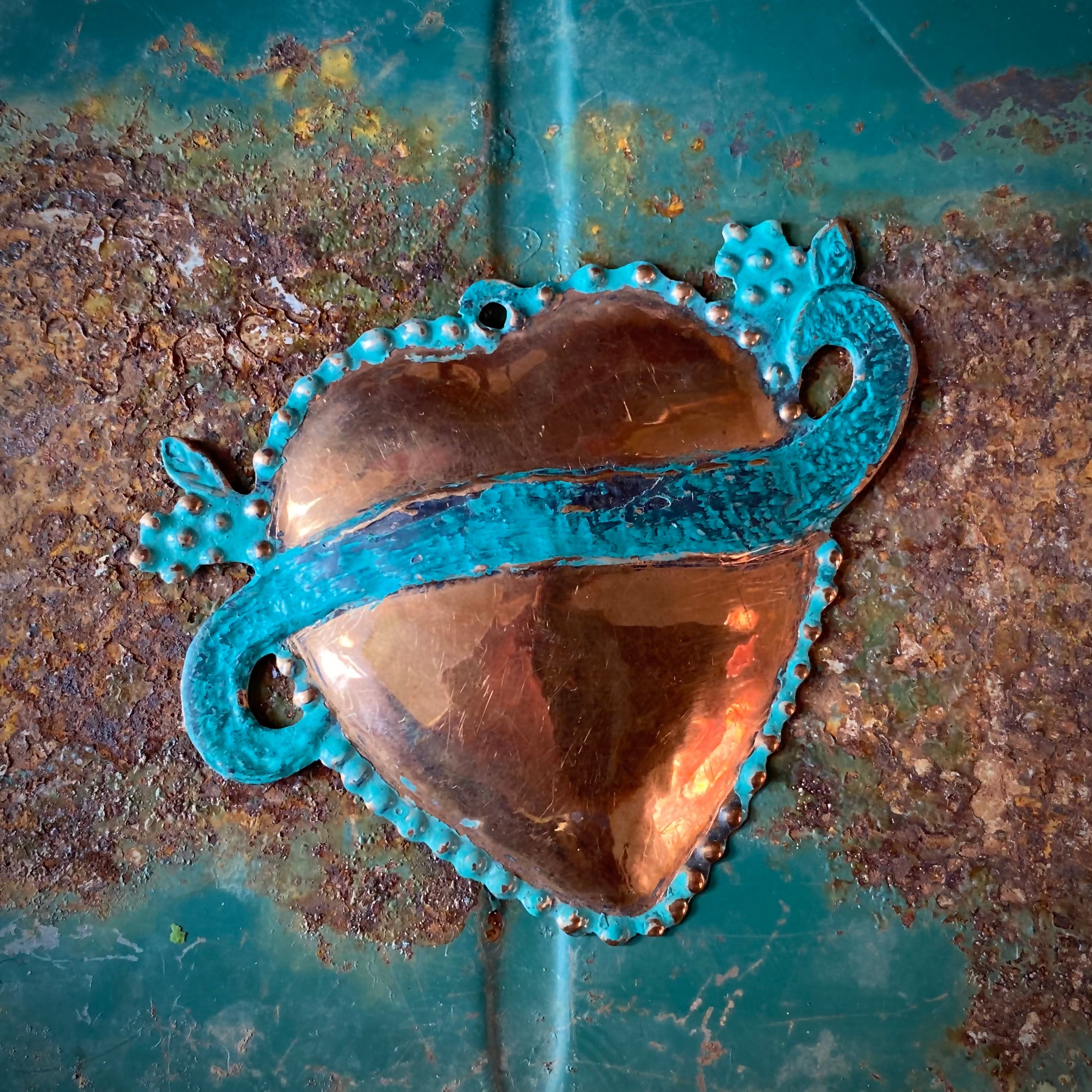 Peruvian copper milagros | fuel art and espresso